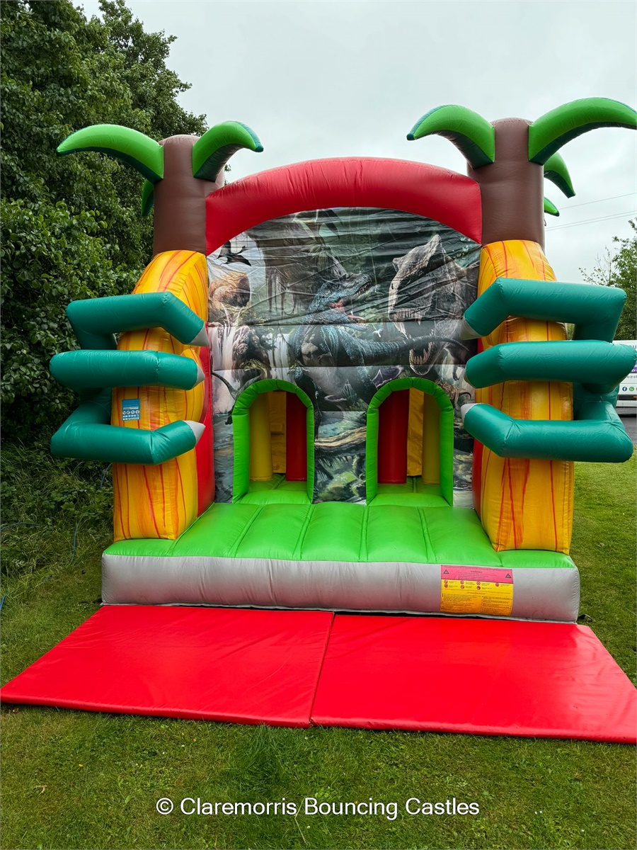 50 Foot Jurassic High Slide Obstacle Course - Bouncy Castle ...