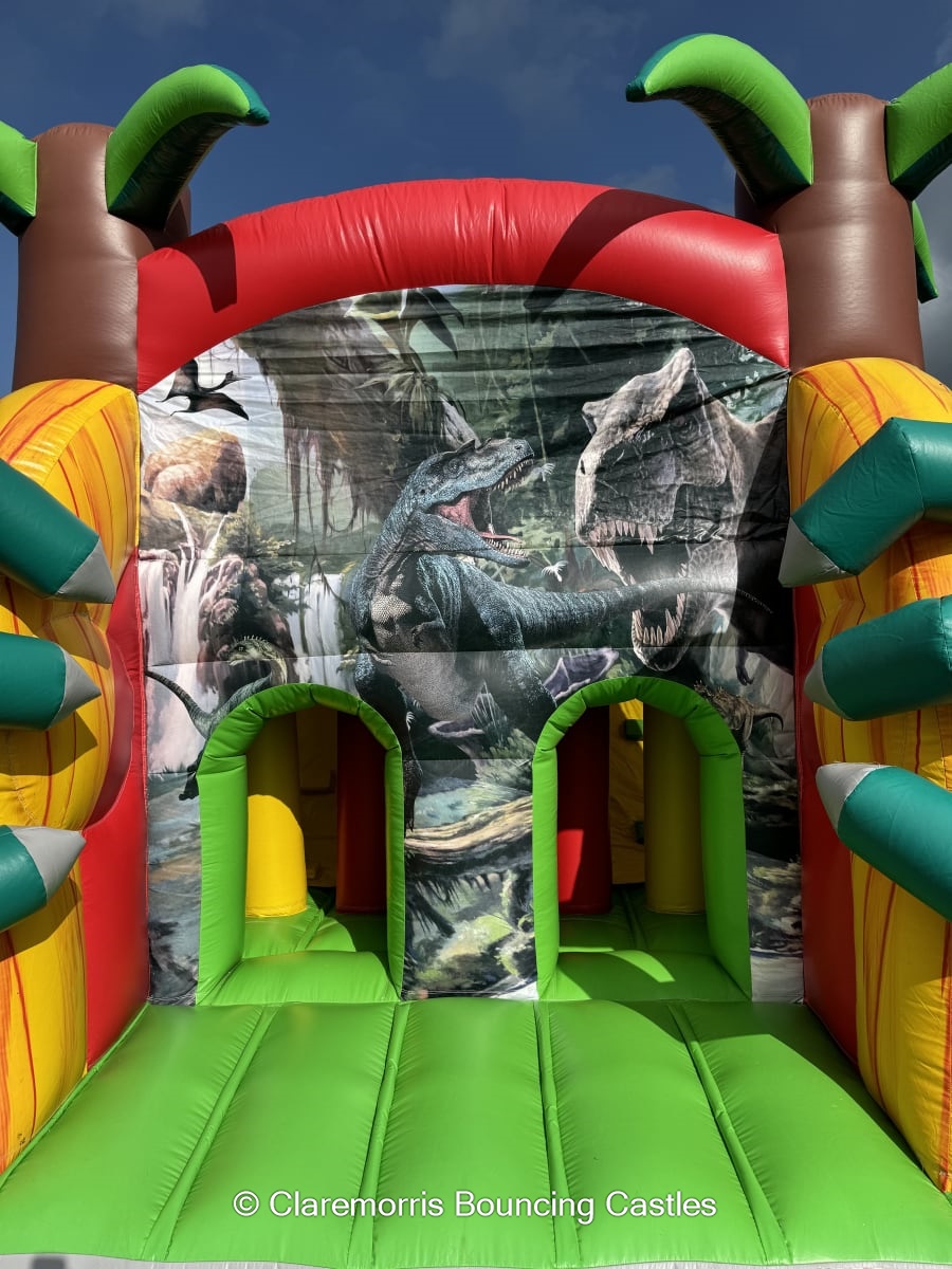 50 Foot Jurassic High Slide Obstacle Course - Bouncy Castle ...