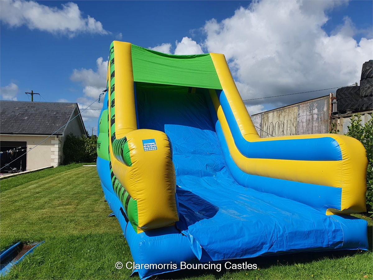 55 Foot Danger Zone High Slide Obstacle Course - Bouncy Castle ...